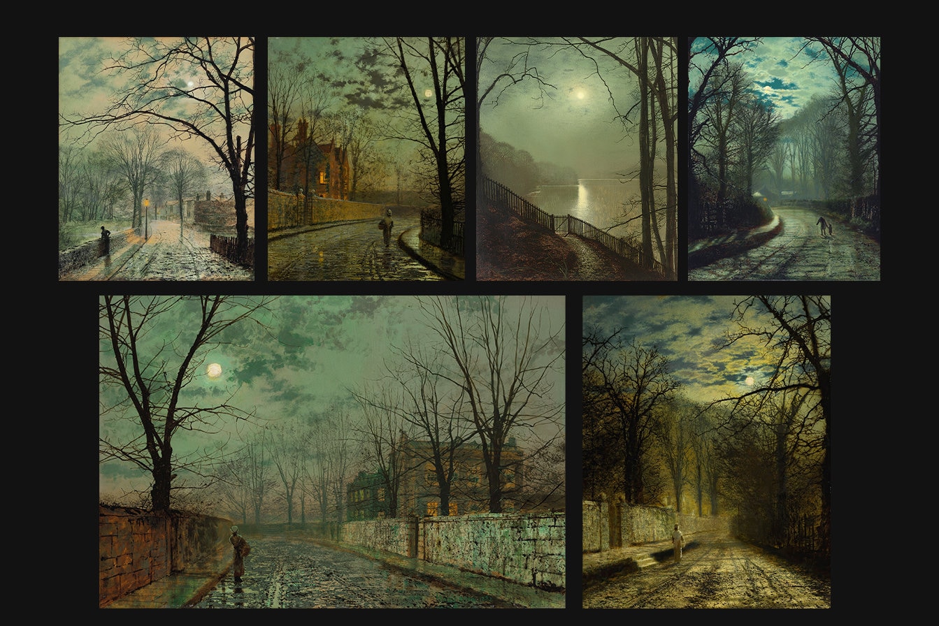 330 Moonlight Paintings Bundle, Printable Moon Wall Art, Gothic, Nature ...