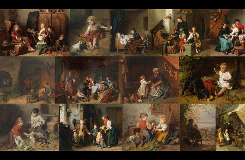 30 Felix Schlesinger Rare HQ Printable Paintings Vintage Wall - Etsy