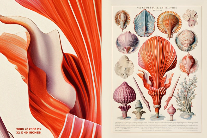 20 Old School Seashell Posters - Vintage Drawings Inspired by ARTHUR ...