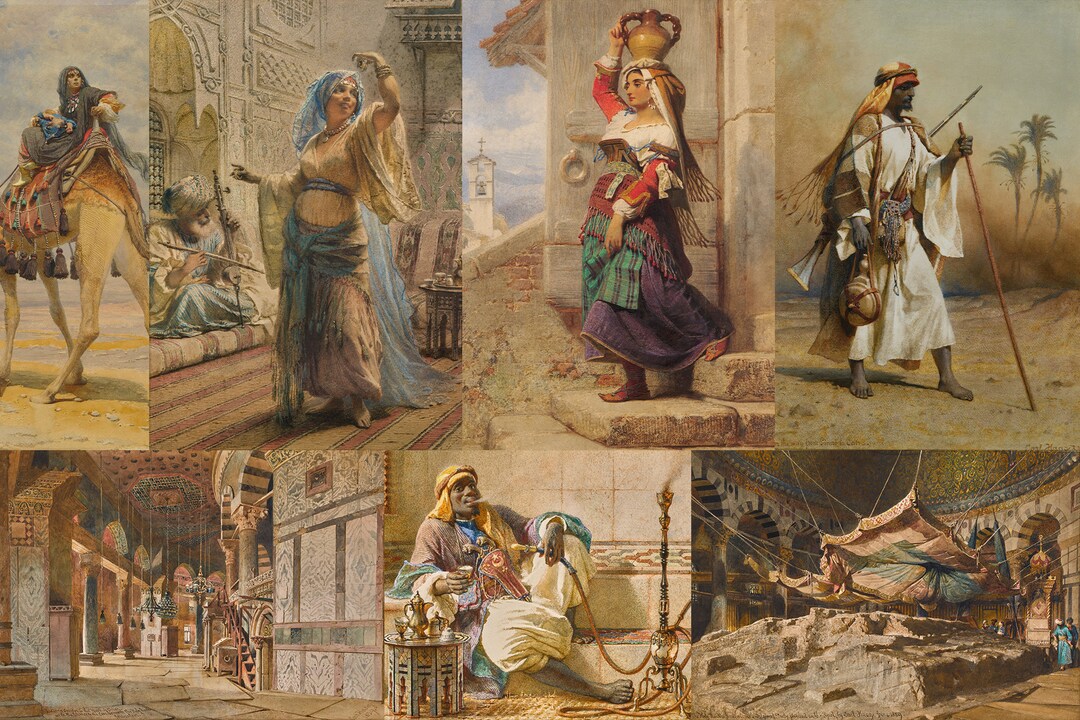 18 Carl Haag HQ Printable Paintings Arabian Egyption POC Roman Women ...
