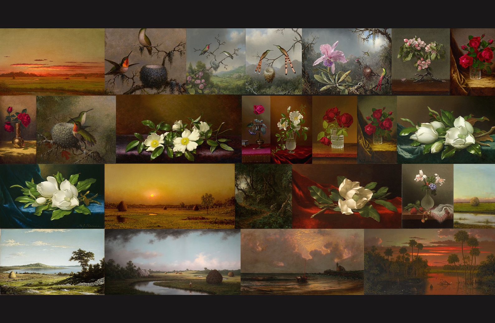 40 Martin Johnson Heade HQ Printable Paintings Orchids Hummingbirds ...