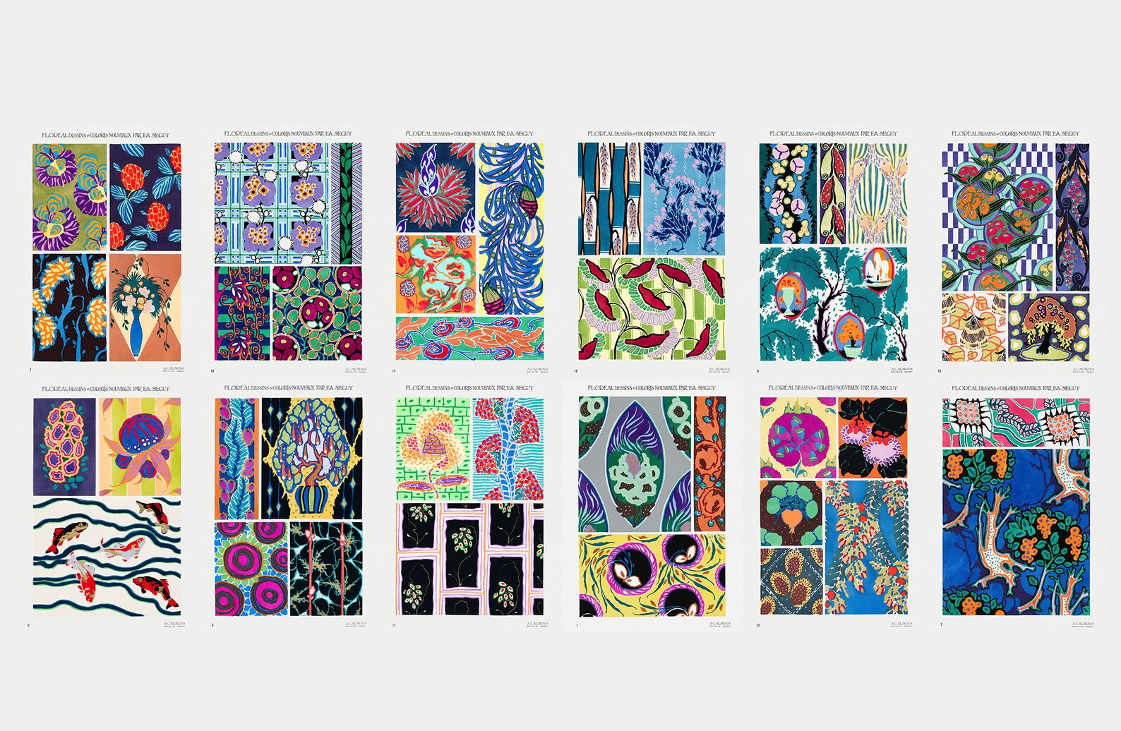 Emile-allain Séguy Art Deco Geometric Floral Patterns Vintage. - Etsy