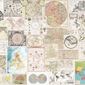 100+ Vintage Maps 17th 18th Century Atlas Illustration Science Globe ...