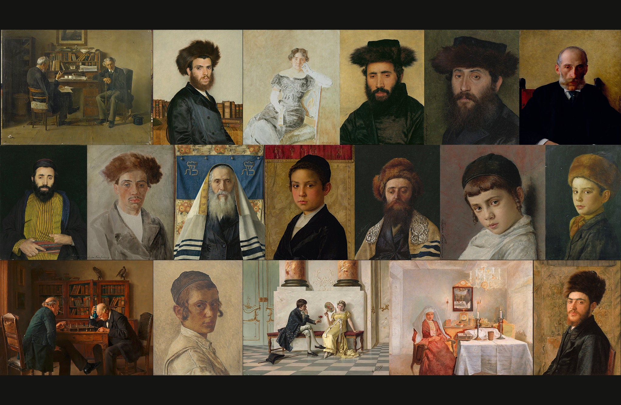 Isidor Kaufmann Rare HQ Printable Paintings Jewish Rabbi With Tallit ...