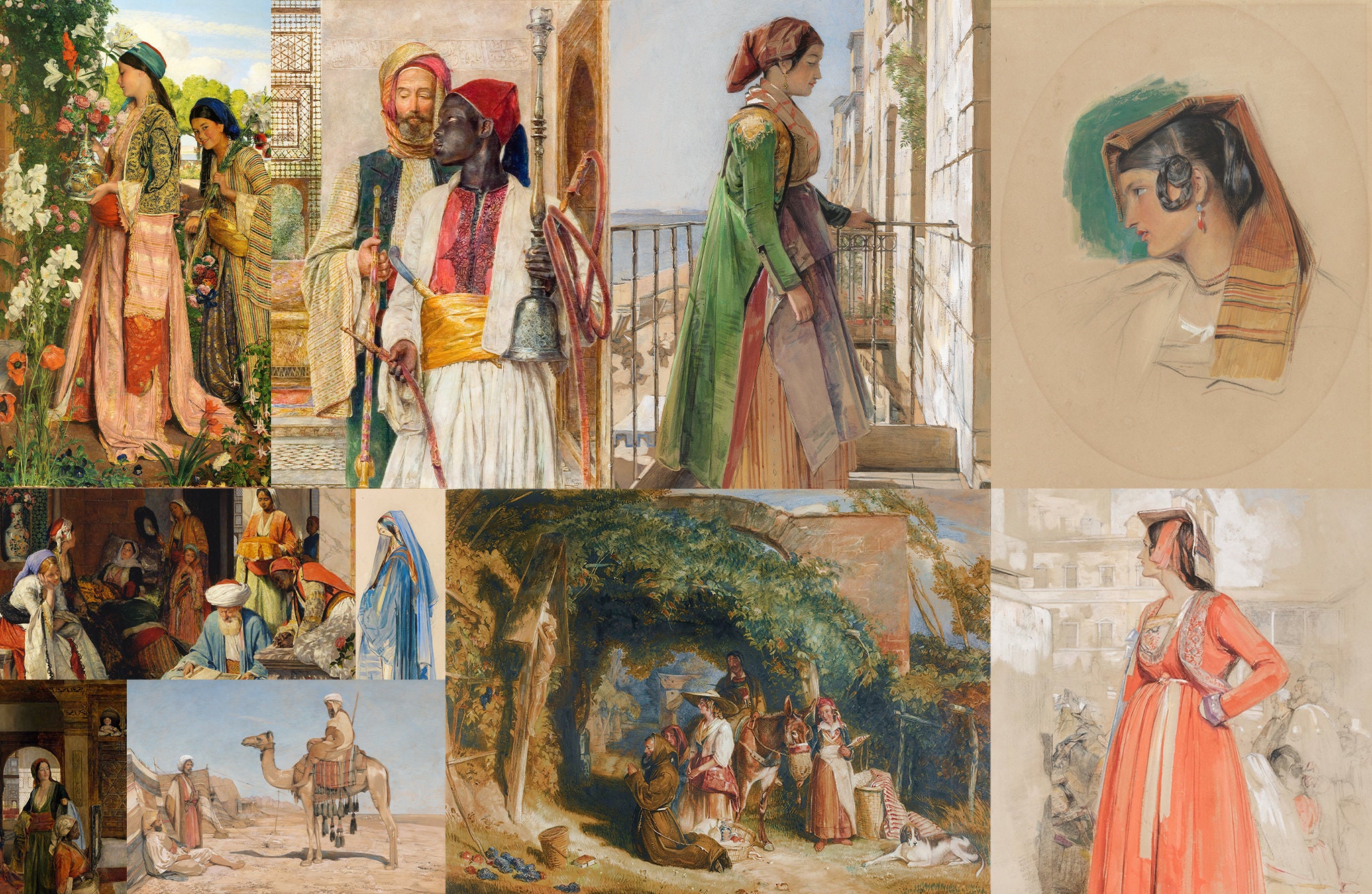70+ John Frederick Lewis HQ Printable Paintings Arabian Interior ...