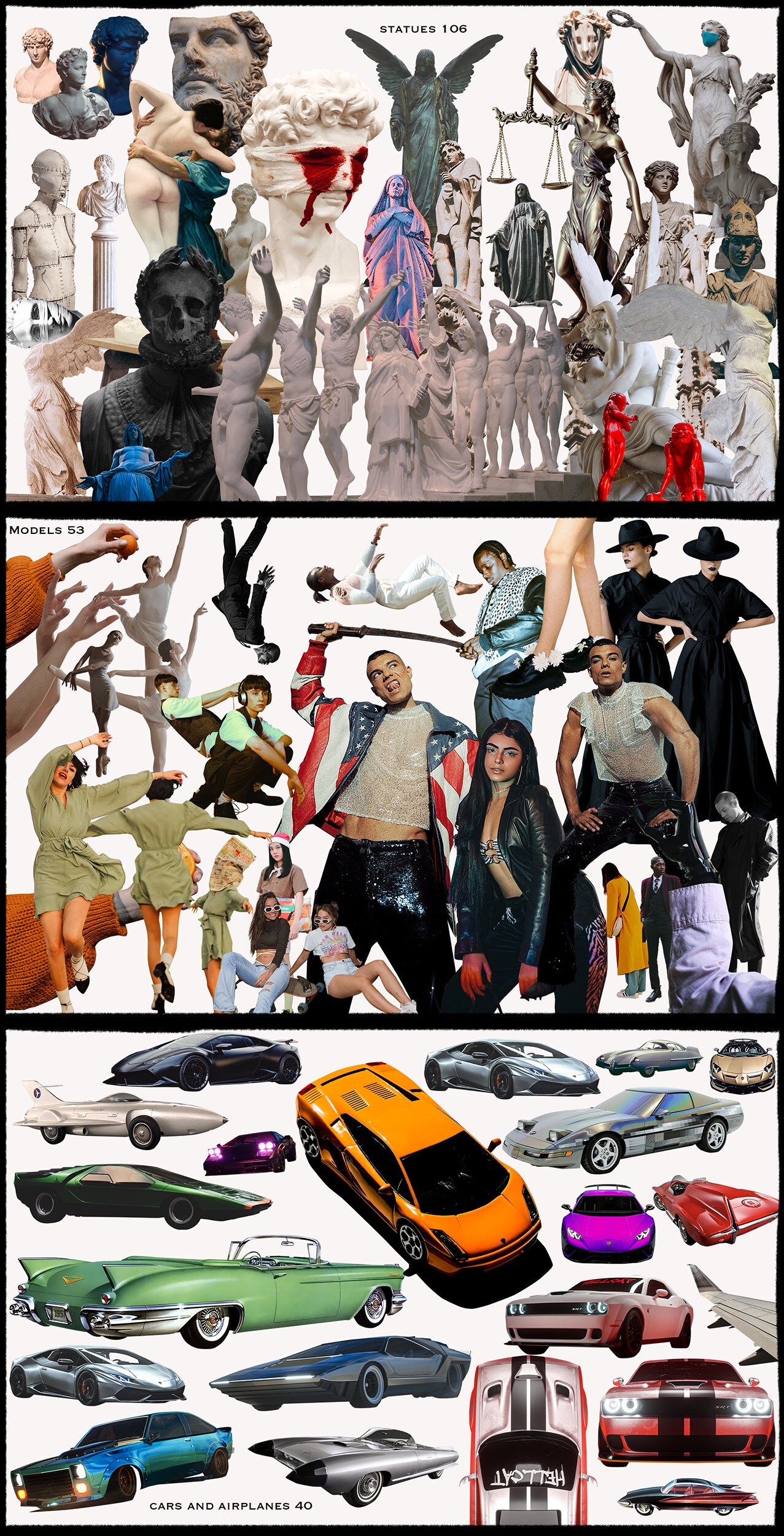 1900 Ultimate Collage Art Elements. Graphic Design Bundle - Etsy