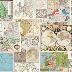 100+ Vintage Maps 17th 18th Century Atlas Illustration Science Globe ...