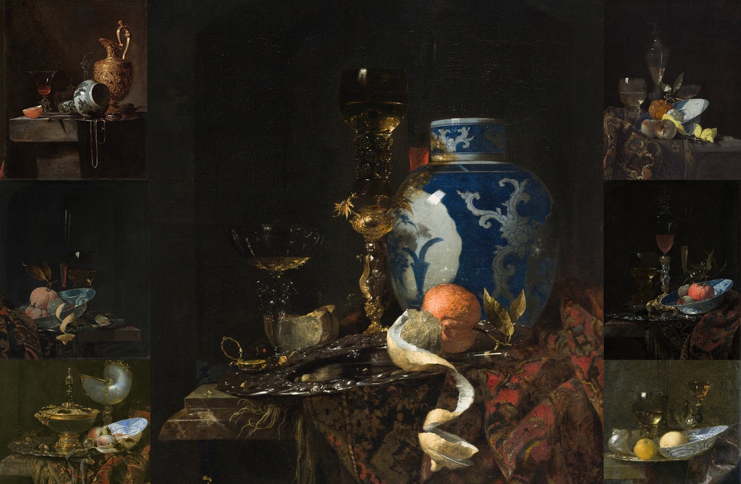 16 Willem Kalf HQ Printable Paintings Still Life Glass Goblet Fruit ...