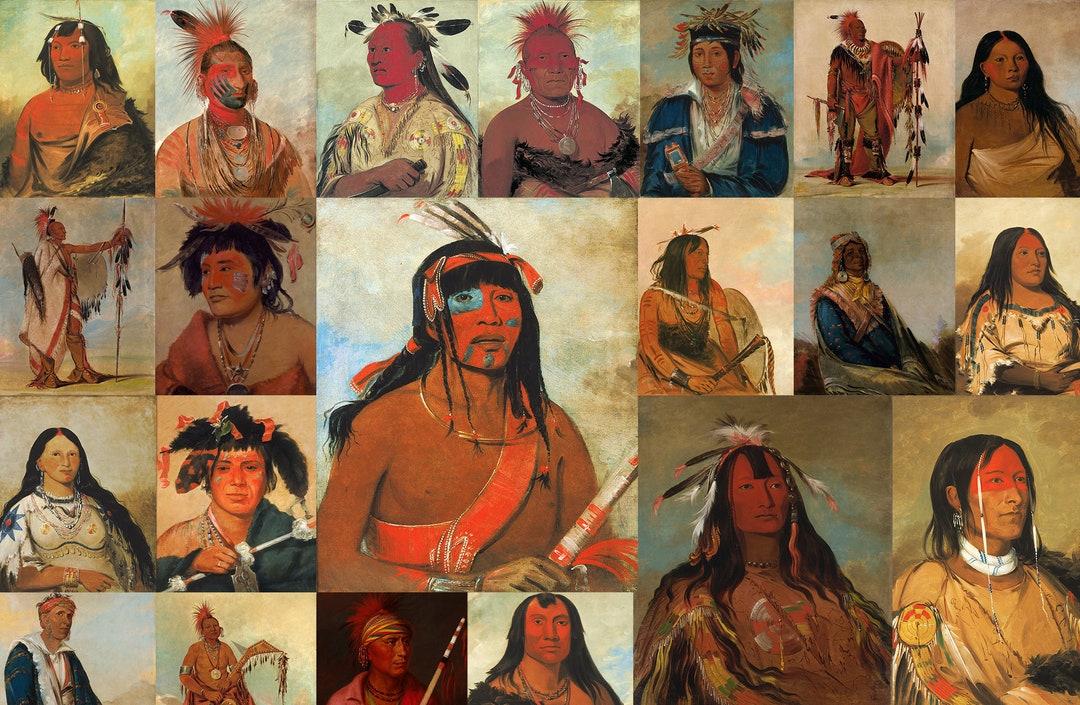 300+ George Catlin HQ 1830s Indigenous Native American Printanle ...