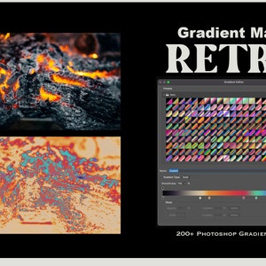 Retro Gradient Maps 200+ - Etsy