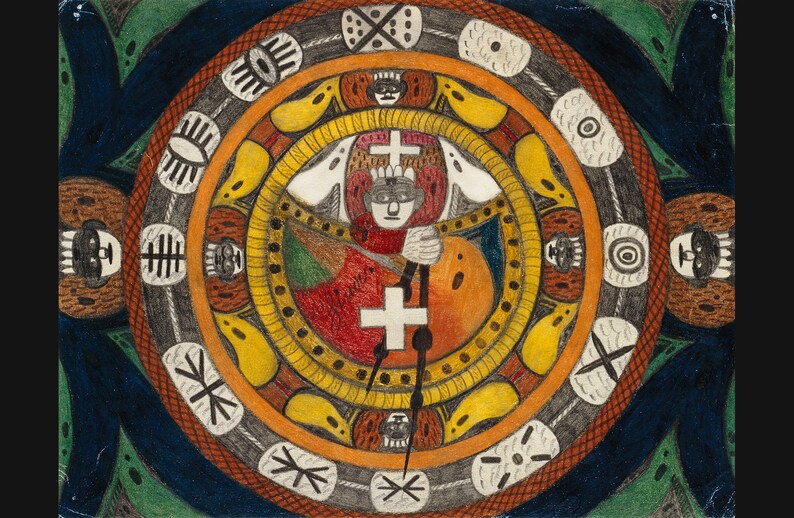 40 Adolf Wölfli HQ Printable Abstract Paintings Modern Wall Art Retro ...