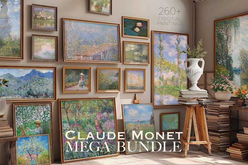 260+ Claude Monet Mega Bundle Paintings, HQ Printable, Eclectic Gallery ...