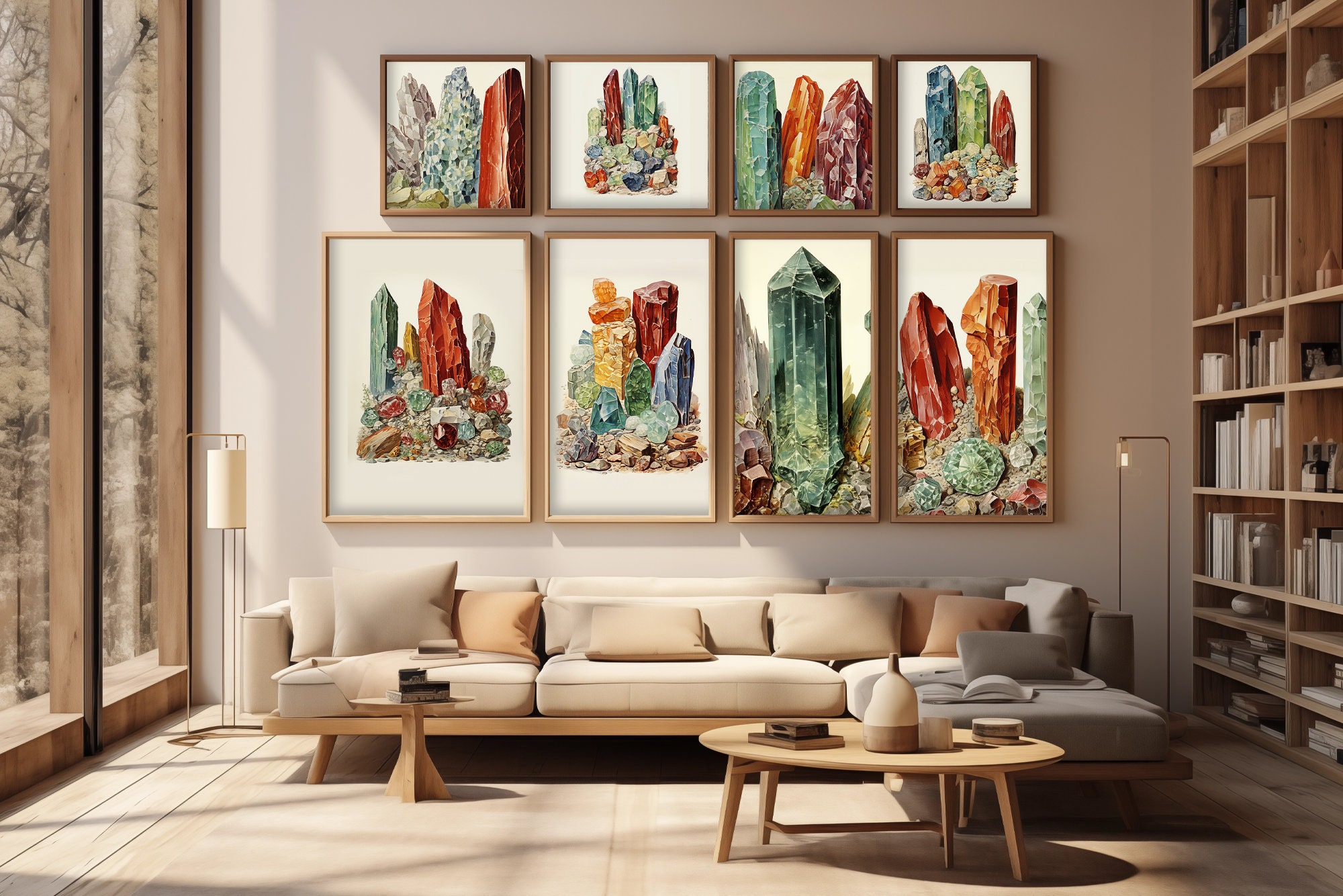 30 Minerals Illustrations, HQ, Rare, Printable, Crystals Art ...
