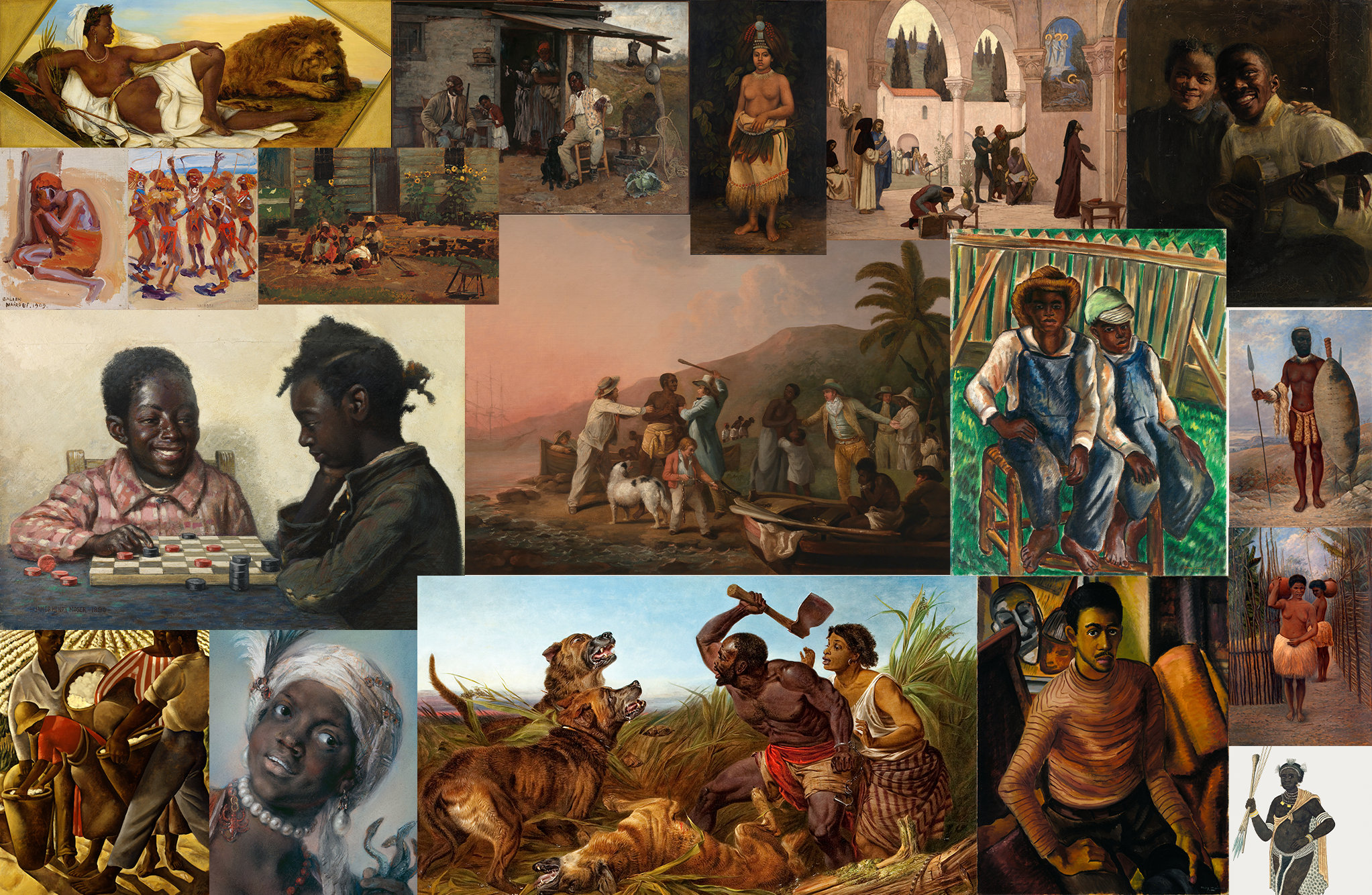 African Paintings HQ Printable POC Oil Afrikaanse Men Women Children ...