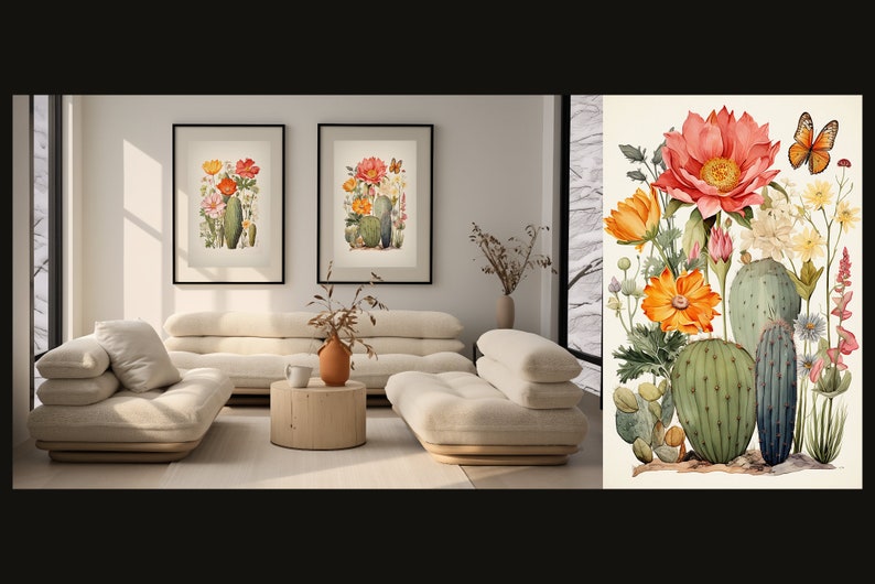 60+ Cactus Posters, HQ, Printable, Vintage, Chromolithograph ...
