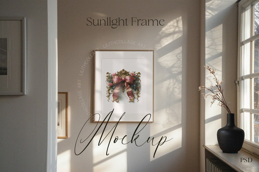Sunlight Frame Mockup, PSD, Smart Object, Photoshop, for Wall Art ...