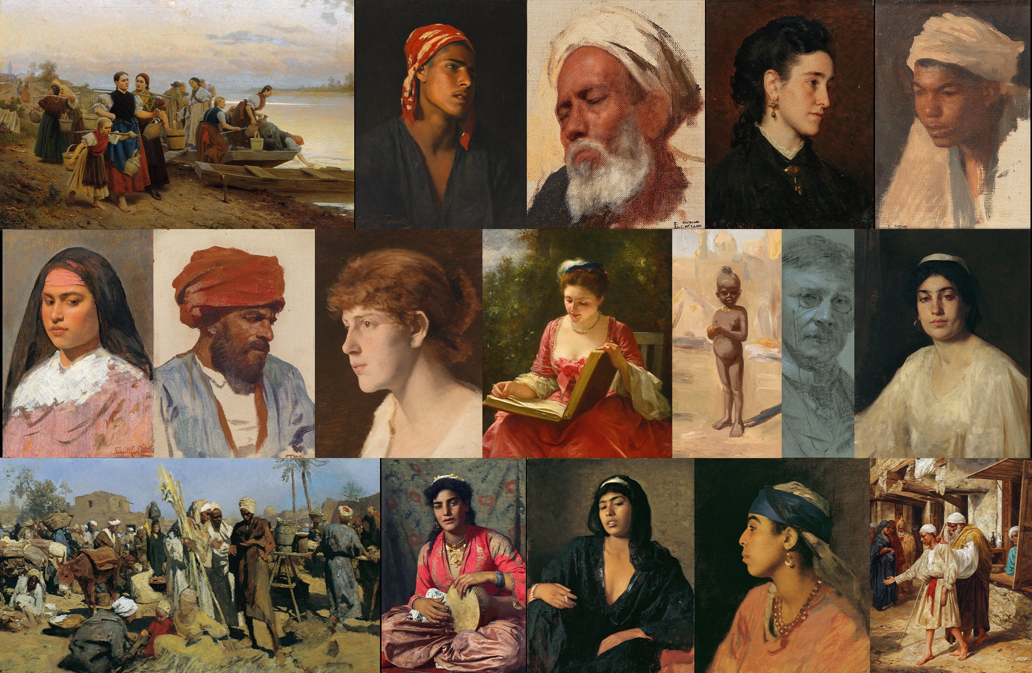 30 Leopold Carl Müller HQ Printable Figurative Paintings African Nubian ...