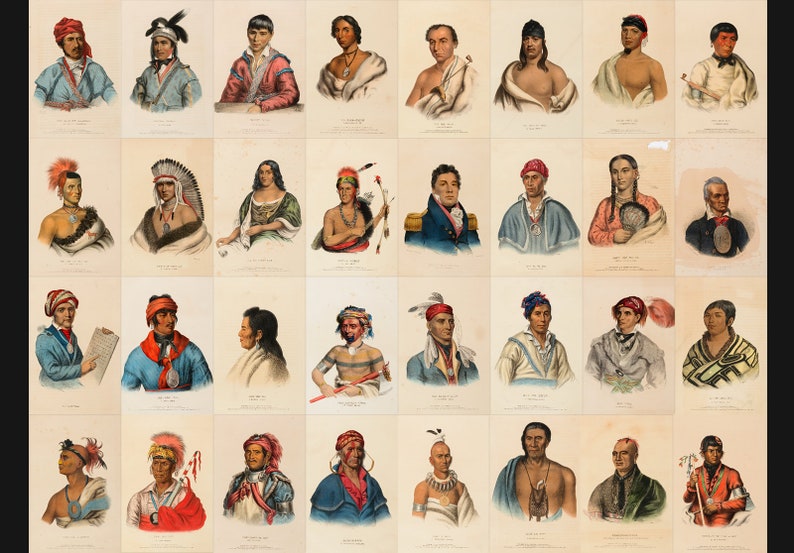 History of the Indian Tribes of North America 100+ HQ Printable Posters ...