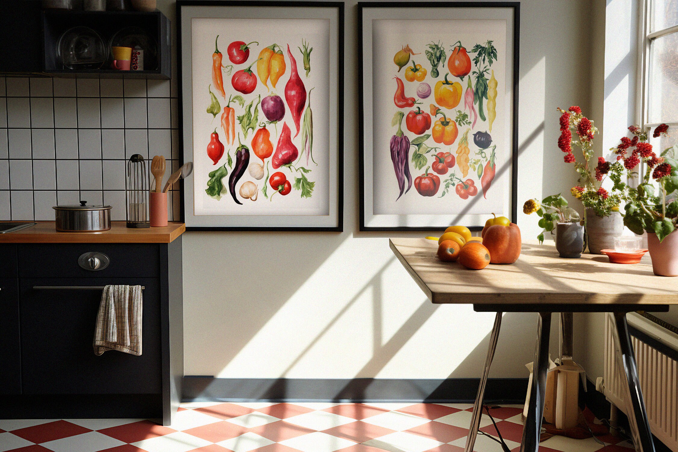 60 Watercolor Vegetables Posters, HQ, Fruıts, Printbale, Kitchen, Decor ...