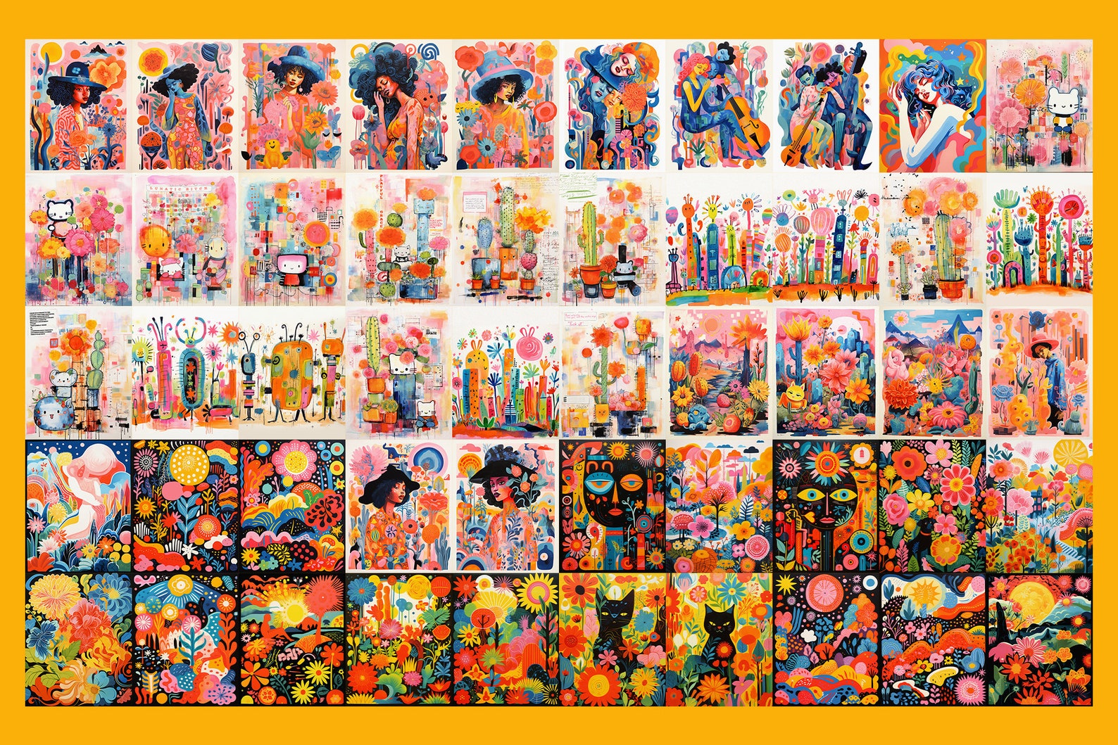 90+ Maximalist Gallery Wall Posters, HQ, Printable, Paintings ...