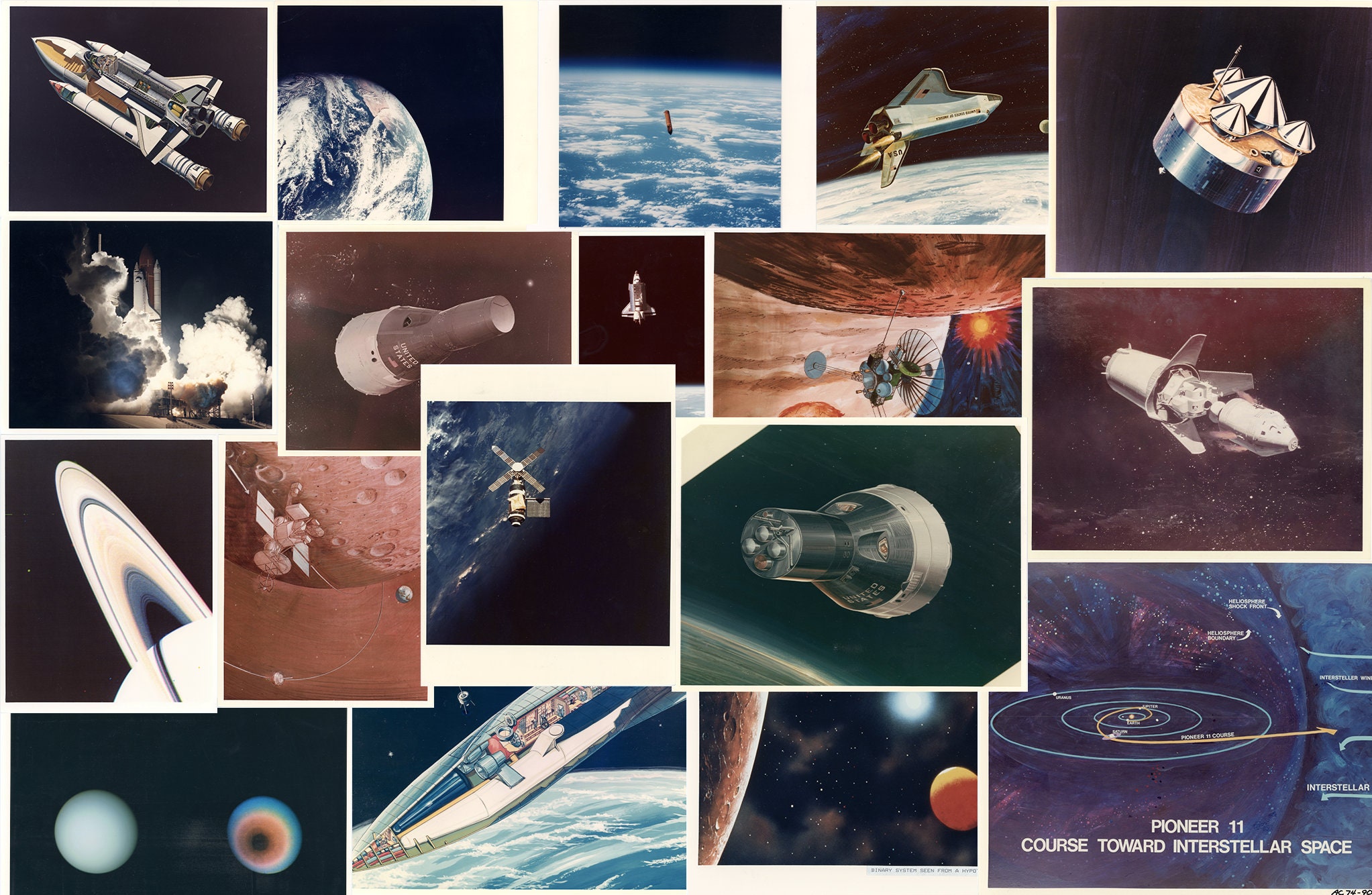 105 Vintage NASA Posters High Quality Printable Digital Apollo Scifi ...