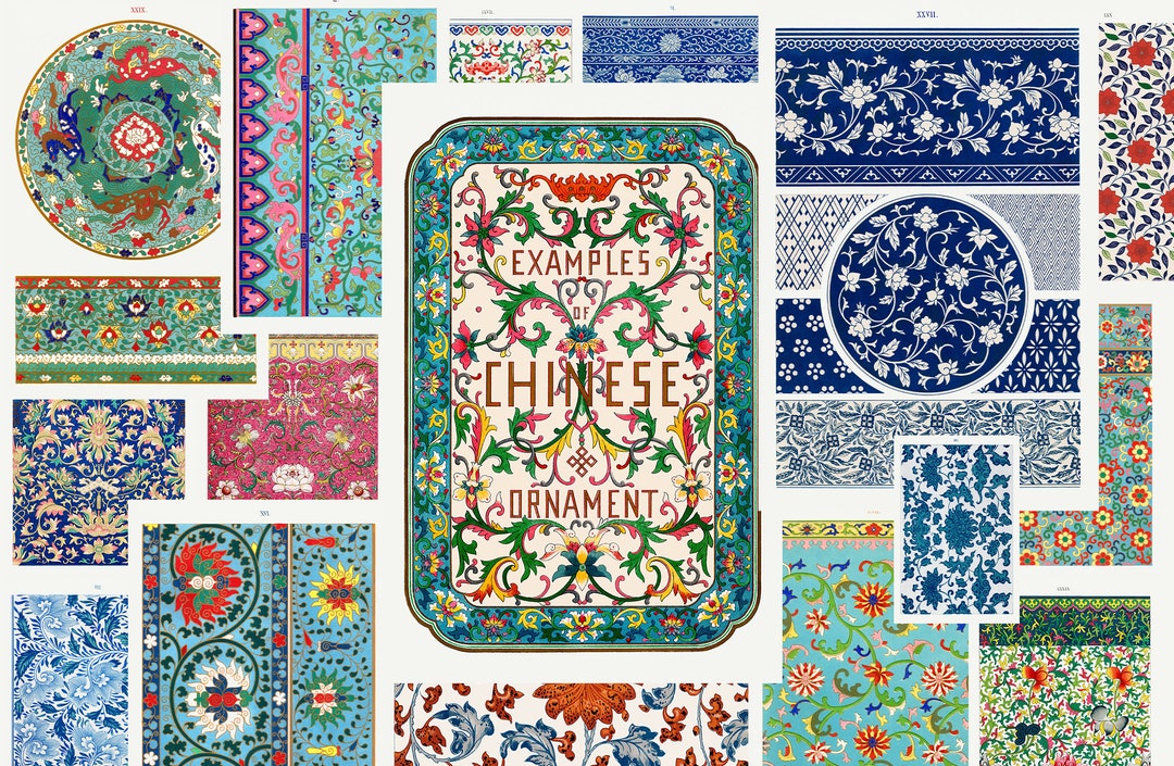 35 Examples of Chinese Ornament Ornamental Patterns Digitally Enhanced ...