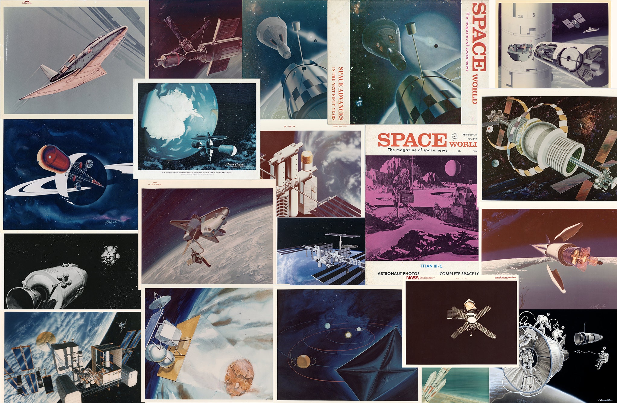 105 Vintage NASA Posters High Quality Printable Digital Apollo Scifi ...