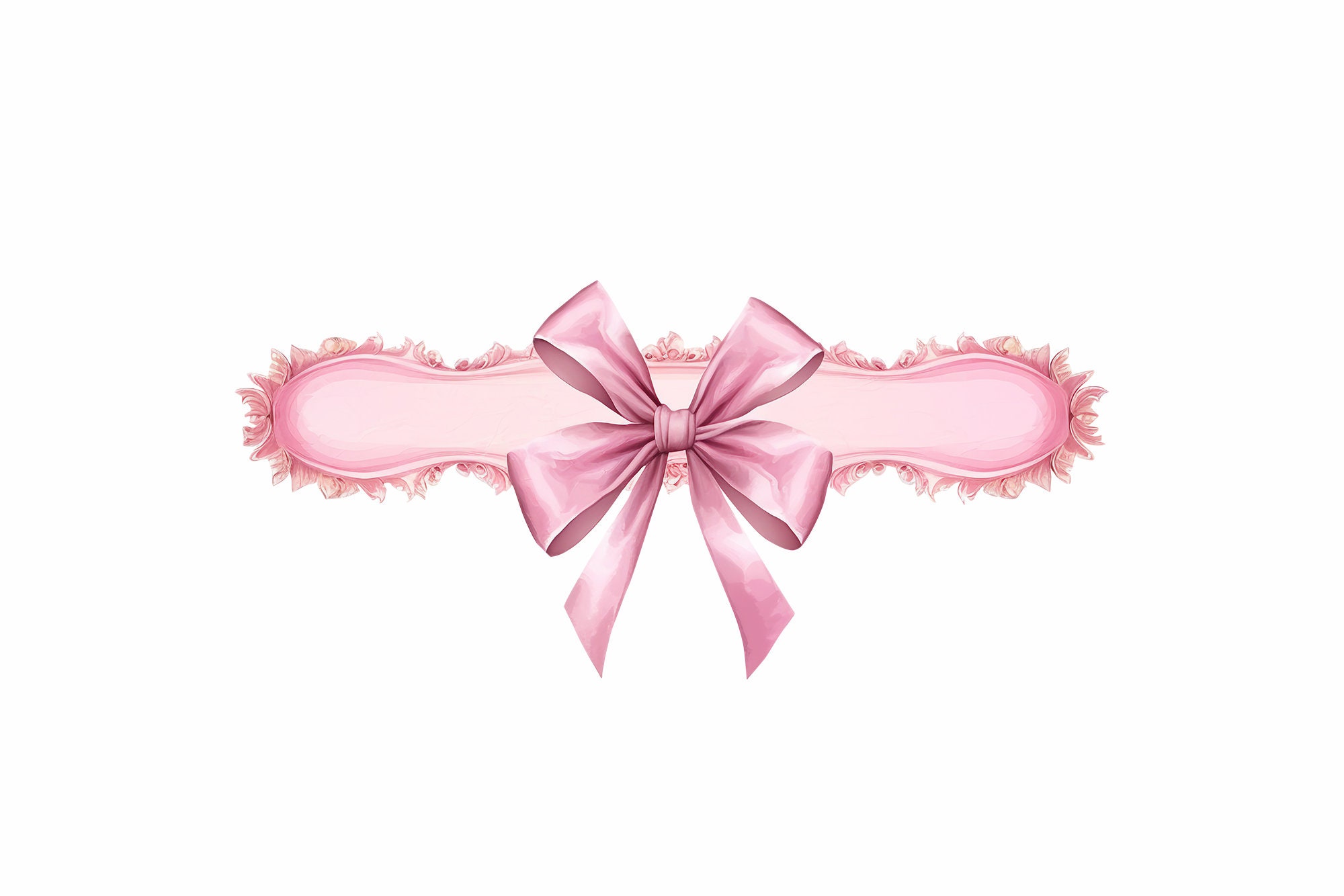 12 Pink Ornate Clipart, Coquette, Watercolors Labels, Soft Pastel Pink ...