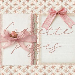 Coquette Pages, 40 Printable Scrapbooking Notebook Sheets, Junk Journal ...