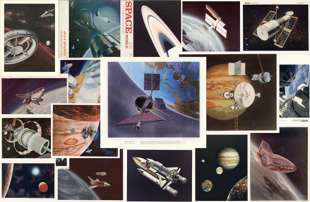 105 Vintage NASA Posters High Quality Printable Digital Apollo Scifi ...
