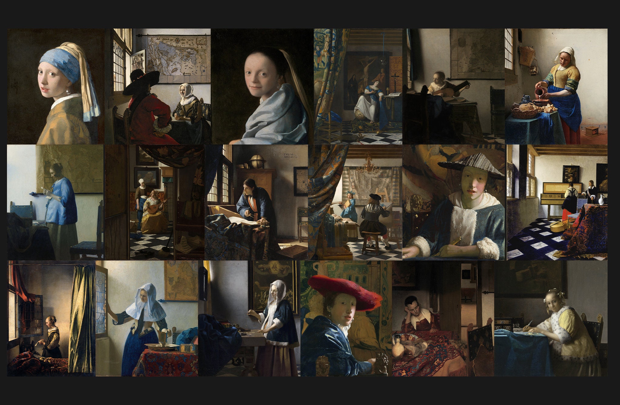 80+ Johannes Vermeer HQ Printable Famous Paintings Fine Art Print Girl ...