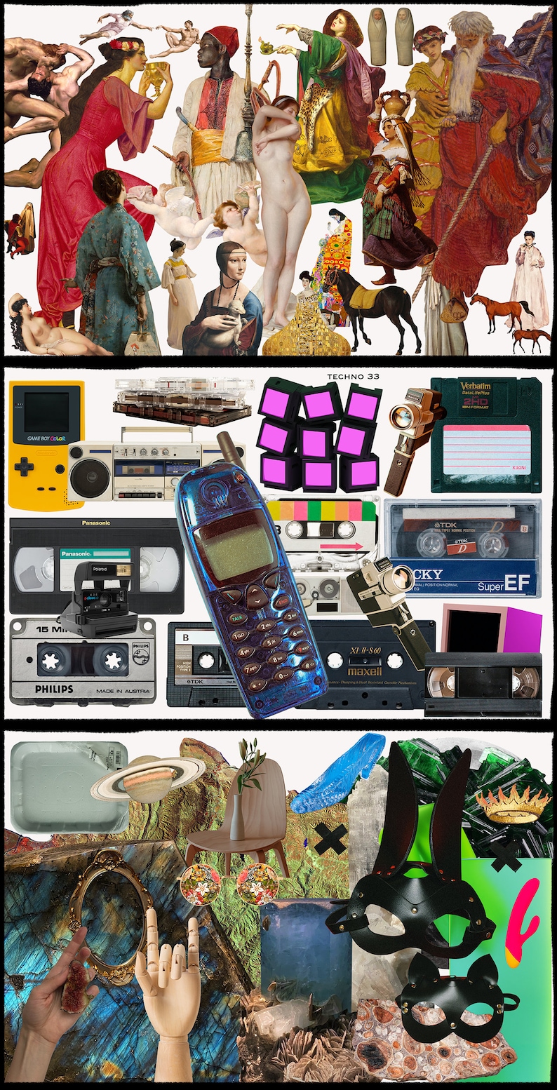 1900 Ultimate Collage Art Elements. Graphic Design Bundle - Etsy