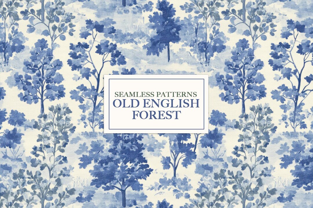 Old English Forest Seamless Patterns, Digital Paper, Junk Journal ...