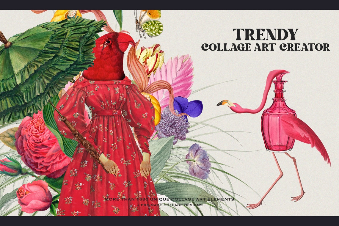 1680 Trendy Collage Art Creator Vintage HQ Printable Graphic - Etsy