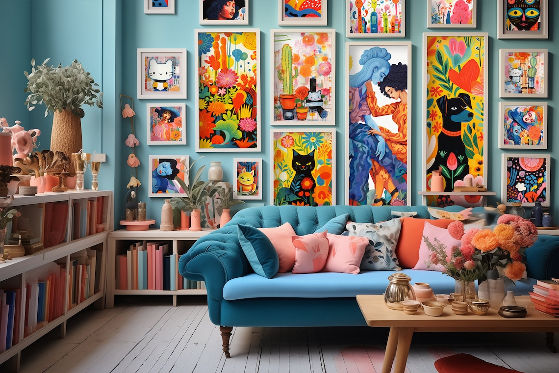 90 Maximalist Gallery Wall Posters, HQ, Printable, Paintings ...