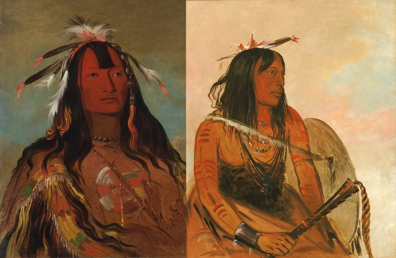 300+ George Catlin HQ 1830s Indigenous Native American Printanle ...