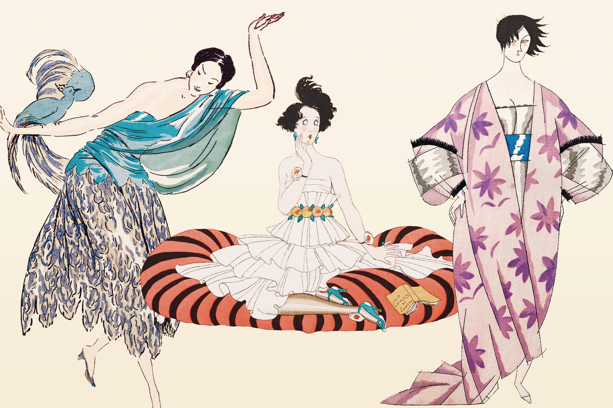 Art Deco 1920s Women's Fashion Illustrations 44 PNG - Etsy