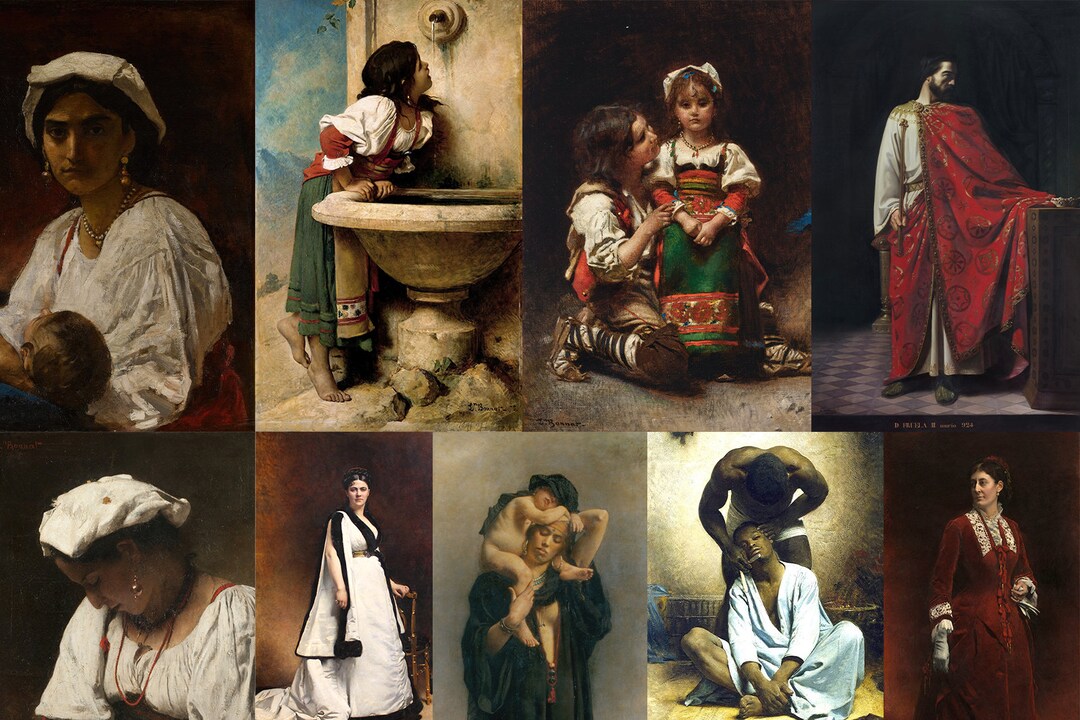40 Léon Bonnat Paintings Roman Girl Coptic Egyptian French Women Men ...