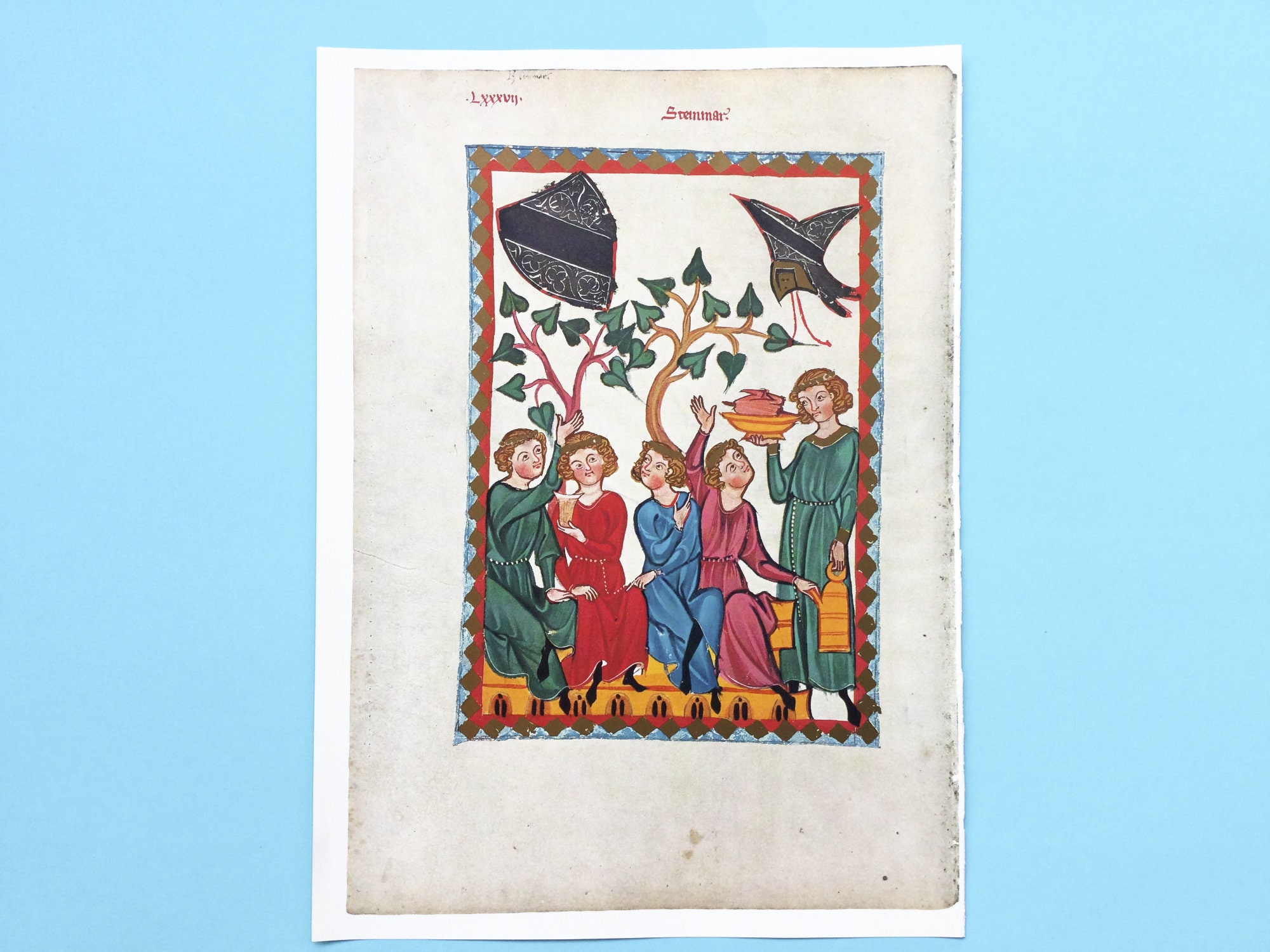 Medieval Prints, Vintage Book Pages for Wall Decor, Collage, Junk ...