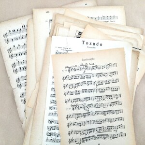 Old Sheet Music, 18 Page Pack, Vintage Music Paper, Neutral Tones for ...