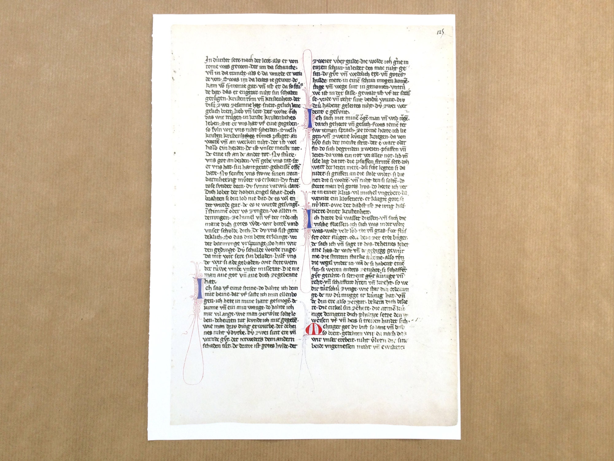 Medieval Script Pages Handwritten Script Middle Ages - Etsy