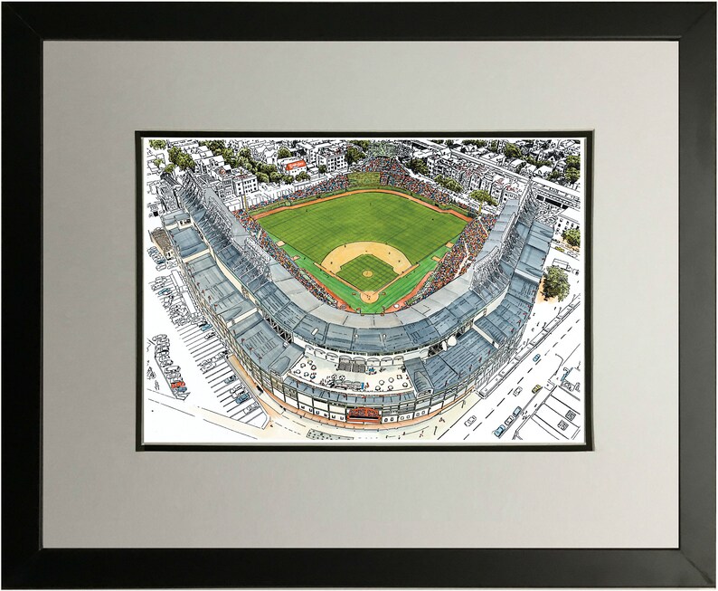 Chicago Cubs Wrigley Field LIMITED EDITION Pen and Ink and - Etsy