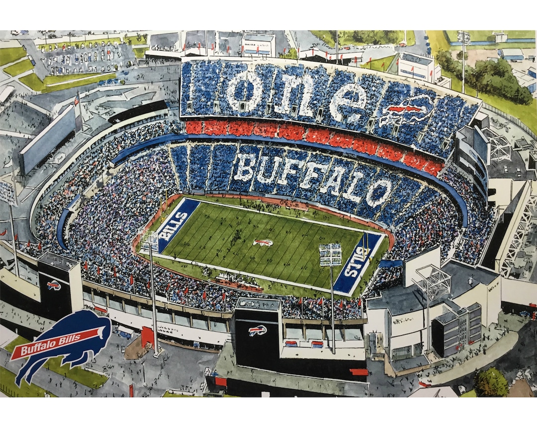 Buffalo Bills Ralph Wilson Stadium LIMITED EDITION Pen and Ink and ...