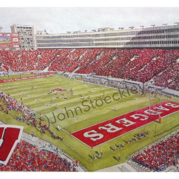 Wisconsin Badgers Print - Etsy
