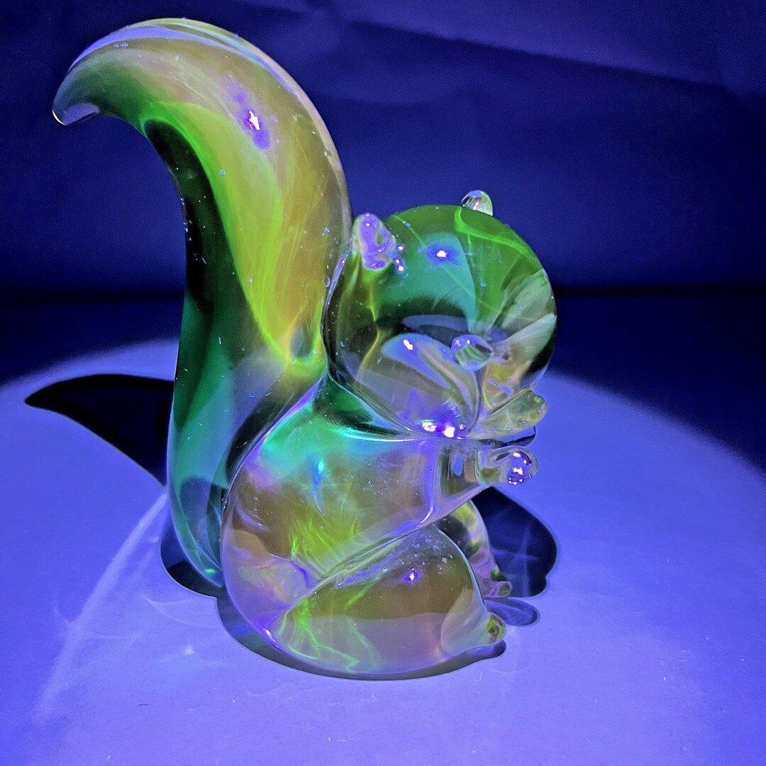 Vintage Sommerso Style European Glass Squirrel Figurine Hand Blown UV ...