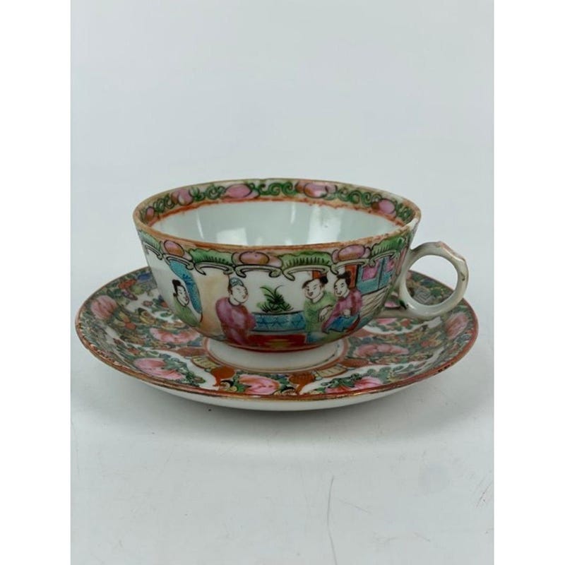 Rose Medallion China Saucer - Etsy