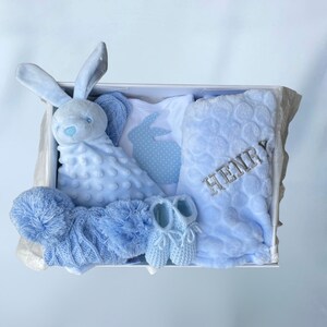 Cute Baby Hamper Gift, New Baby Bunny Rabbit Gift Set, Personalised New ...