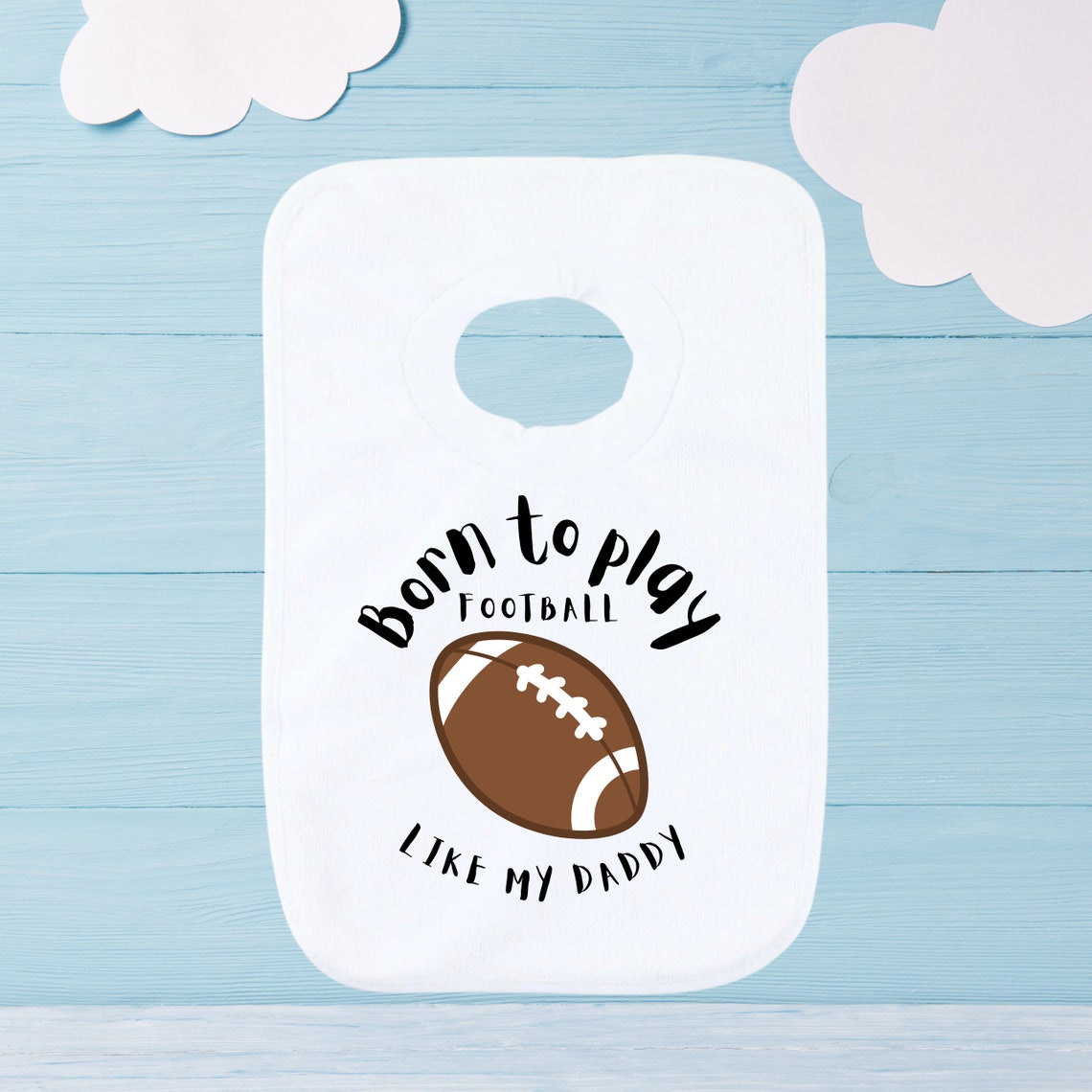 Born to Play Football Baby Body Suit, Sleep Suit, New Baby, Baby Boy ...