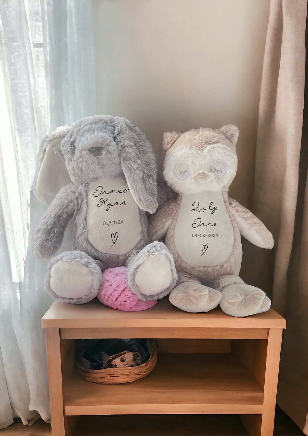 Personalised Teddy for Newborn, Baby Gift, Birth Gift, Custom Name ...