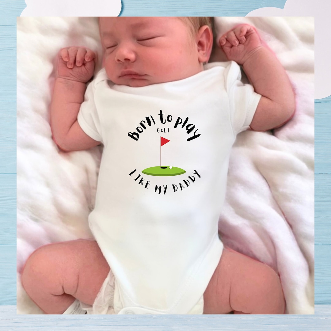 Born to Play Golf Baby Body Suit, Custom Baby Gift for Golfing Fan ...